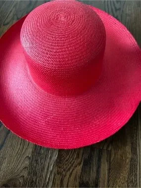 Toucan Collection | Accessories | Toucan Red Wide Brim Straw Hat ...